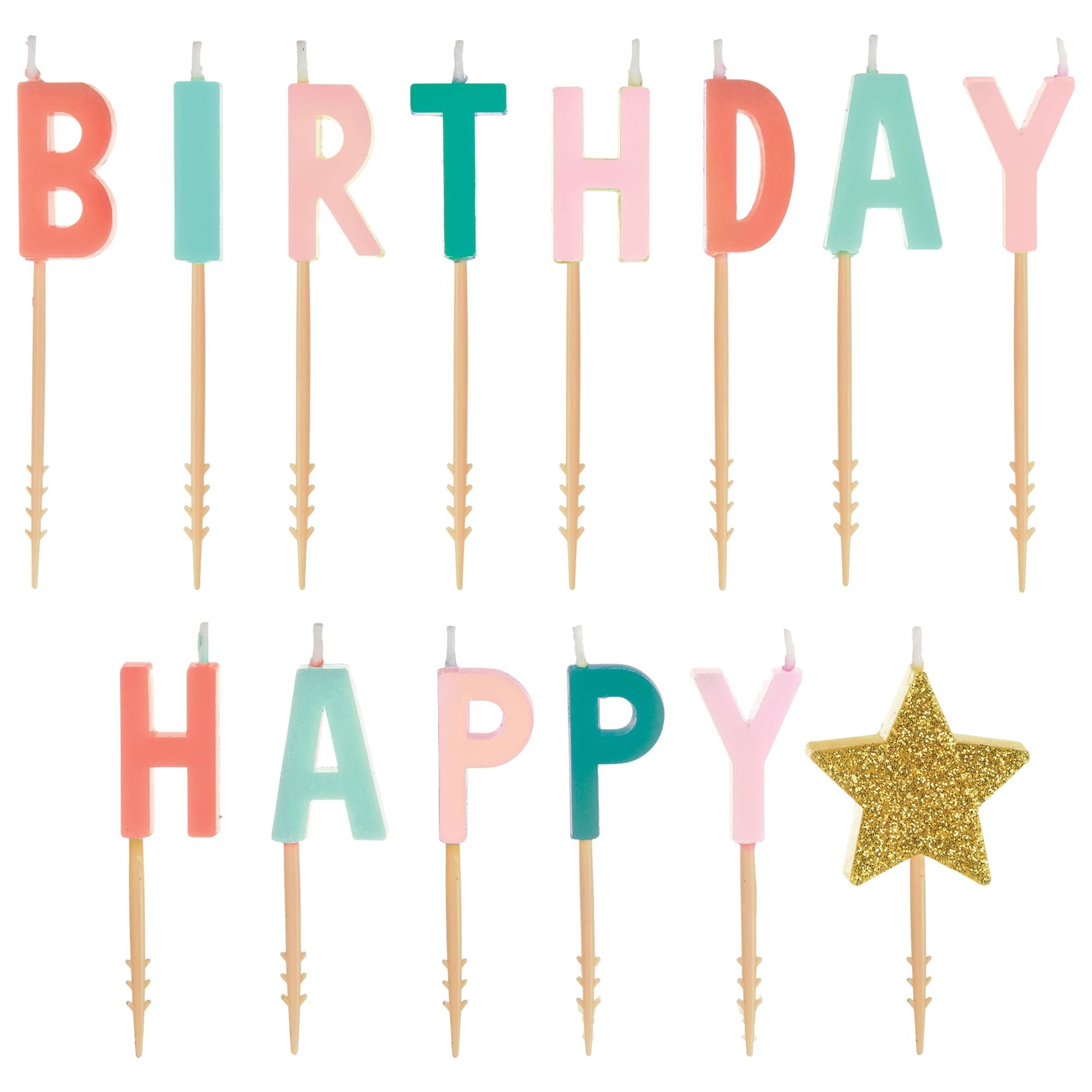 Happy Birthday Letter Pick Candles – T.O. Balloons