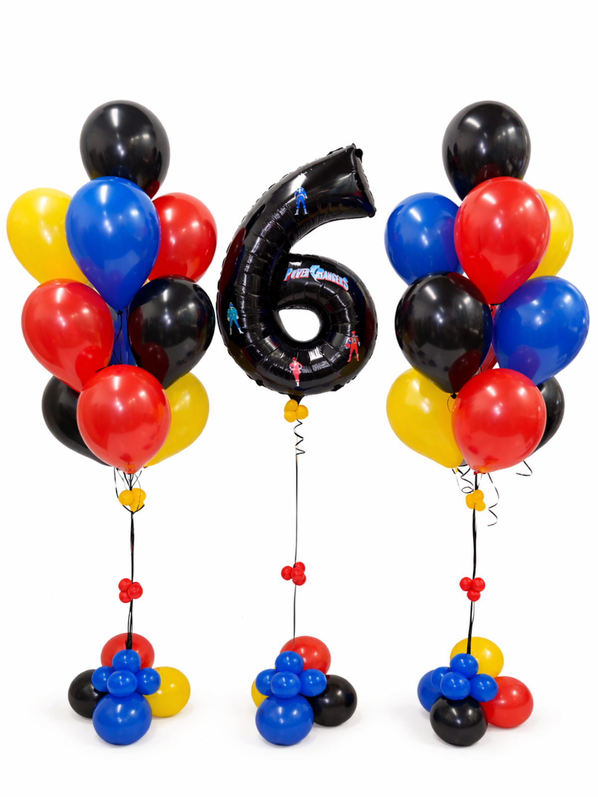 Custom Power Ranger balloon package – T.O. Balloons