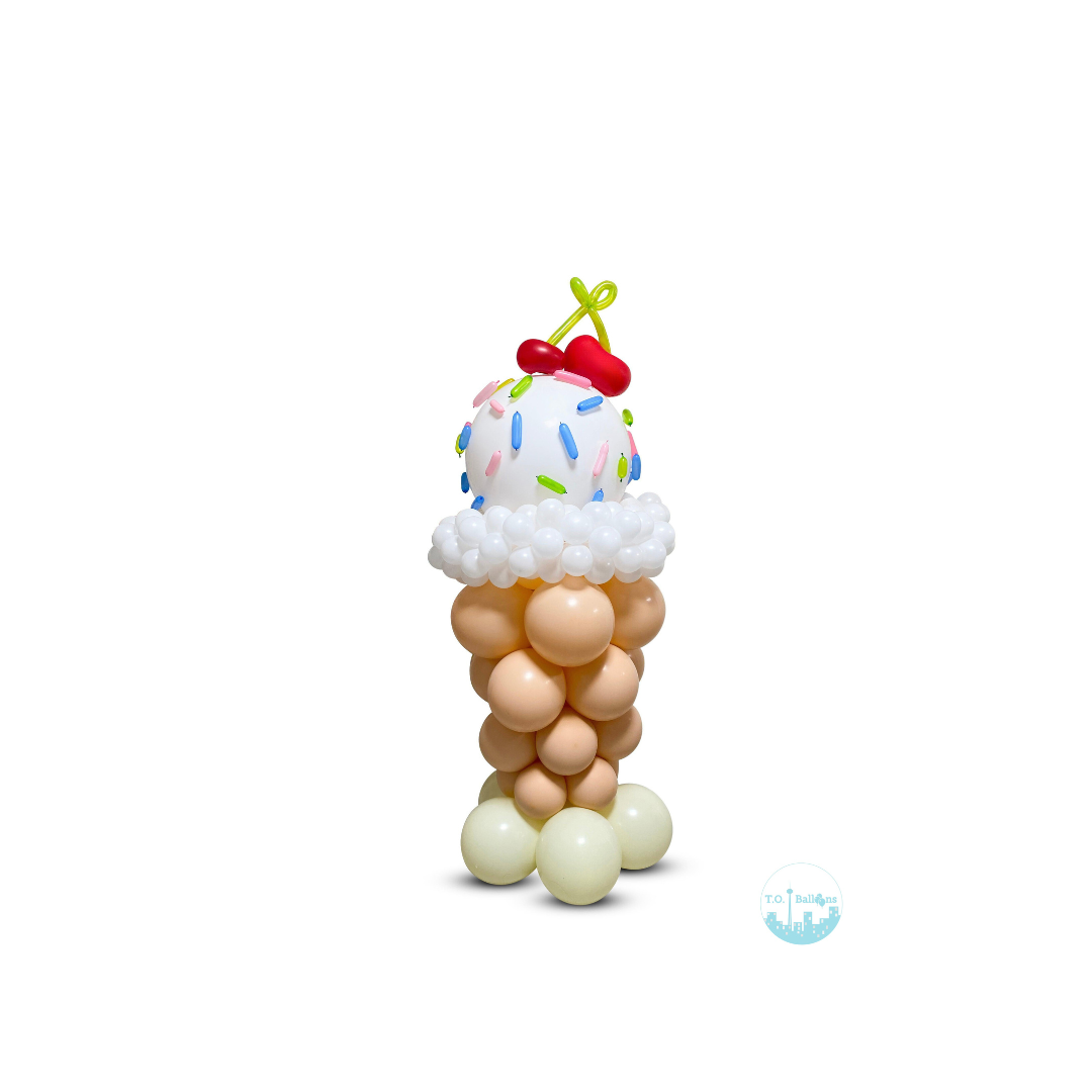 Ice Cream Cone Balloon Sculpture Extra Sprinkles...Please! — August