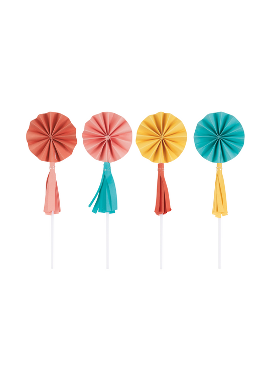Party Fans Cake Topper - 8ct – T.O. Balloons