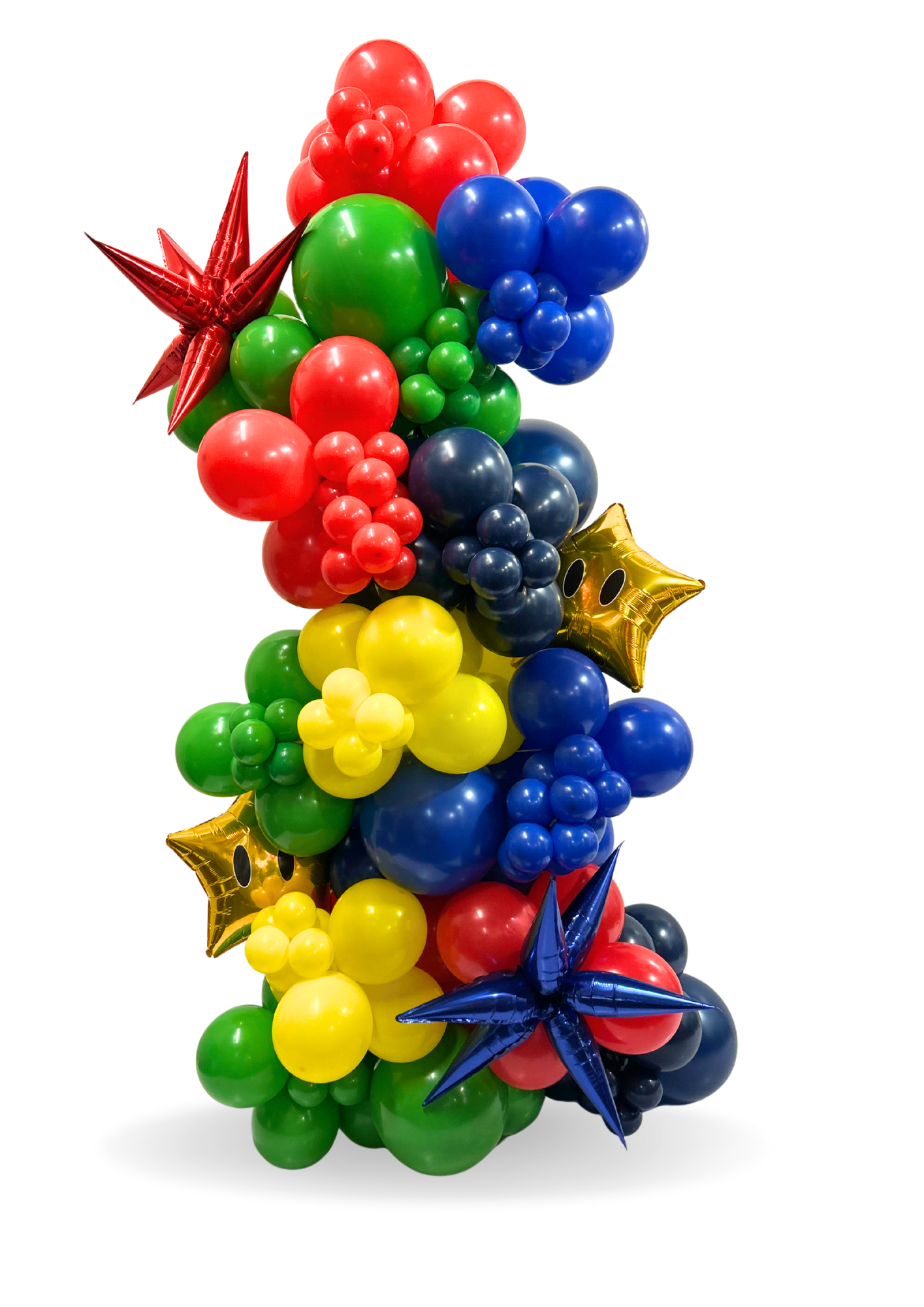 Super Mario Balloon Column 6ft tall Freestanding – T.O. Balloons