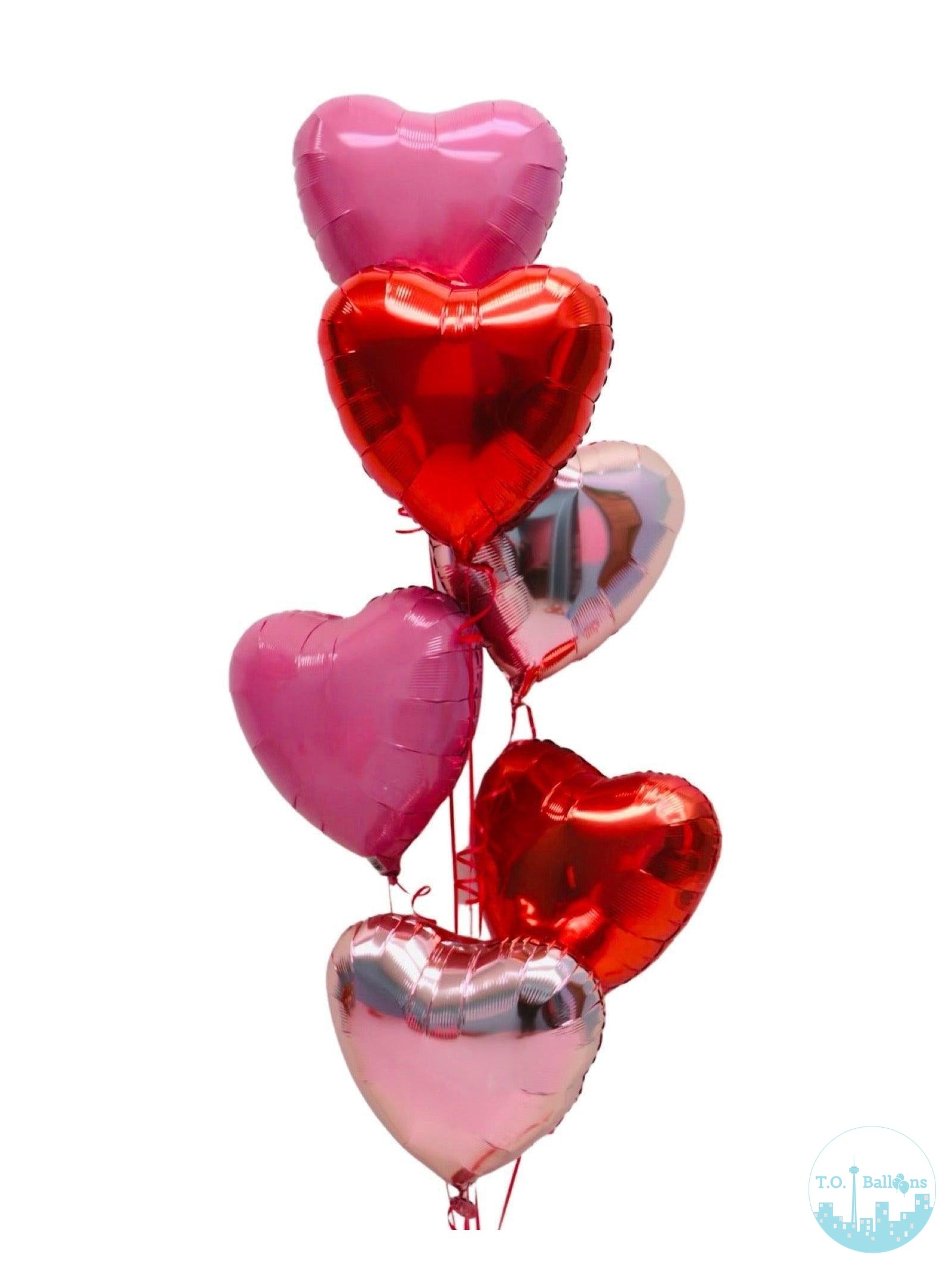 FOIL HEART BALLOONS- DELIVERY AVAILABLE – T.O. Balloons